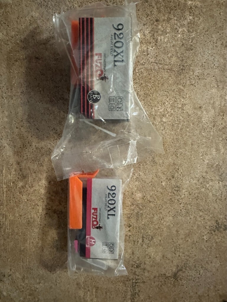 Fuzio Ink Cartridge 920XL Black & 920 XL Magenta Sealed No Box | eBay