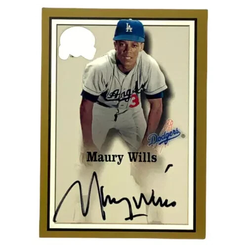 Maury Wills Autographed 2000 Fleer Greats Card...Fleer/Skybox ...