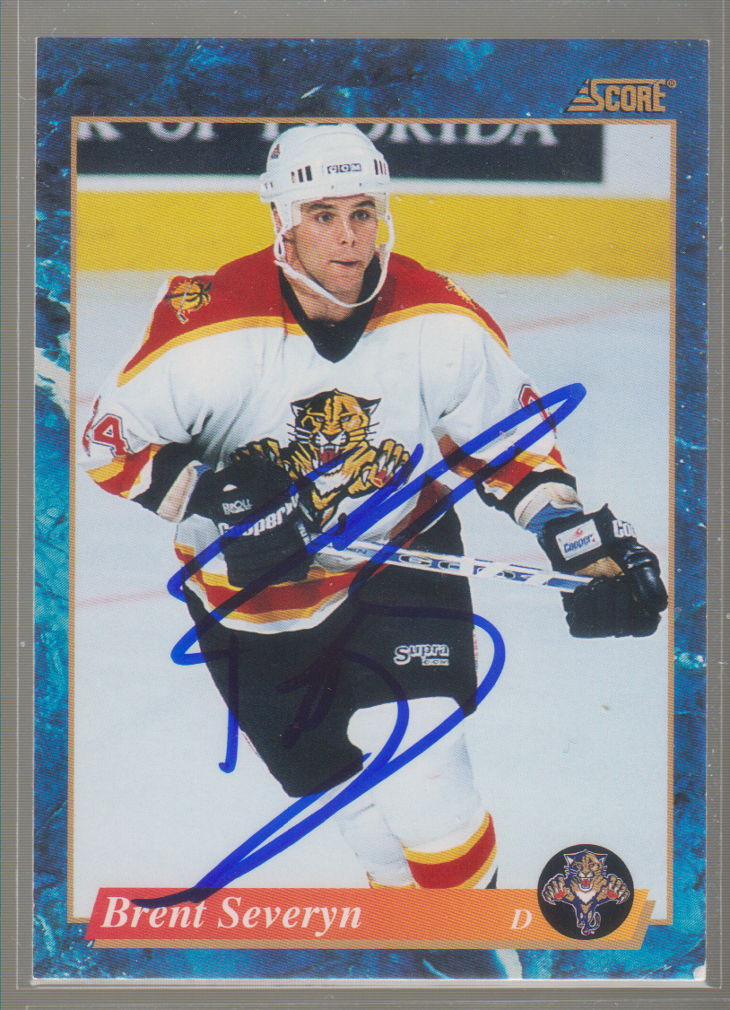Autographed 93/94 Score Canadian Bilingual Brent Severyn - Panthers | eBay