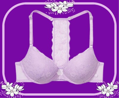 38B Lilac Posey Lace Front Close Extreme Lift Victorias Secret Plunge ...