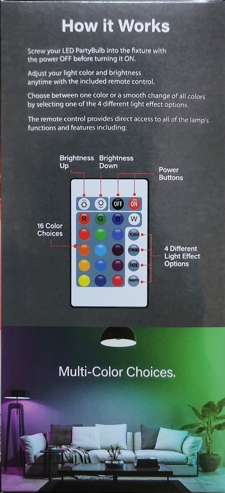 Feit Electric, Remote Control, Color Changing, LED Bulb (2 PACK) | eBay