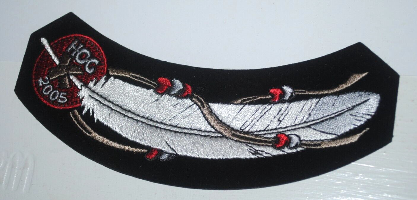 Harley-Davidson Motorcycles 2005 HOG 6" patch, feather design, unused ...
