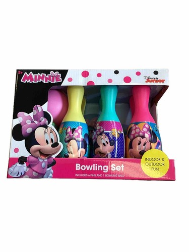 UPD Minnie Mouse Multi-color Bowling Play Set Kit With 6 Plastic Pins ...