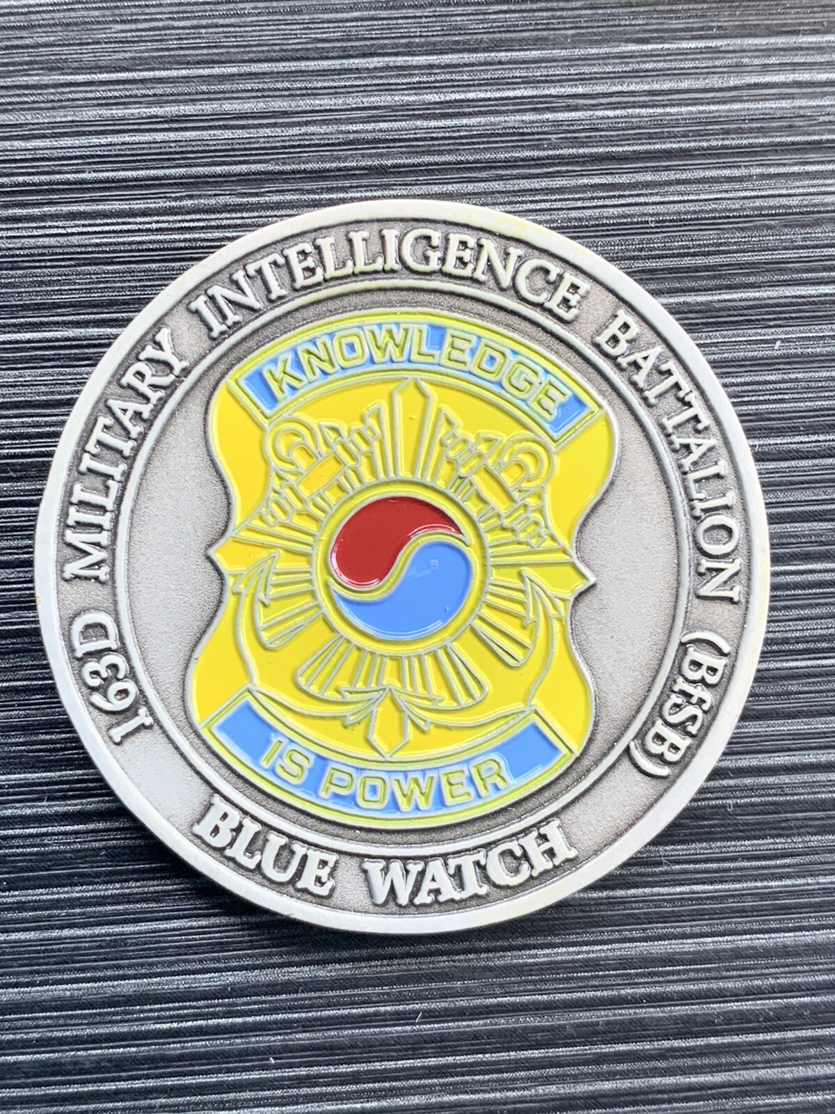 US Challenge Coin 163D Military Intelligence Battalion BSfB Blue Watch ...