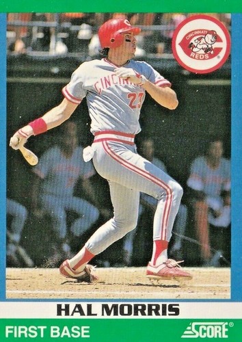 Hal Morris Reds First Base 1991 Score RISING STAR Card # 98 Near Mint ...