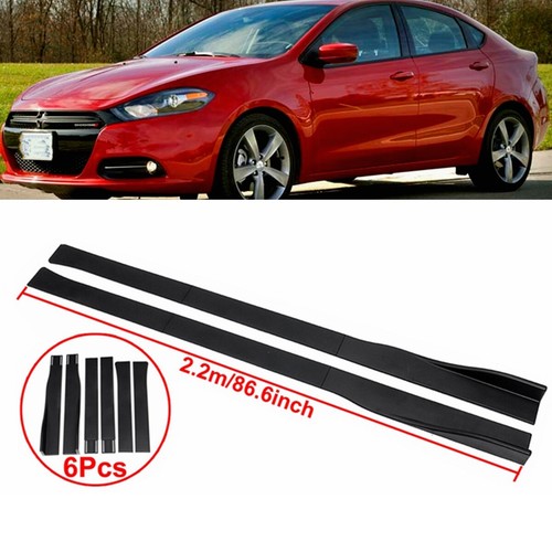 86.6" For Universal Car Side Skirt Extension Rocker Panel Body Kit Lip ...