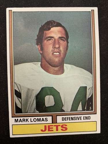 1974 Topps Football Card #455 Mark Lomas New York Jets Nm Free Shipping ...