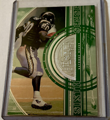 1998 Upper Deck SPX Finite Football Natrone Means Serial #2248/2700 ...