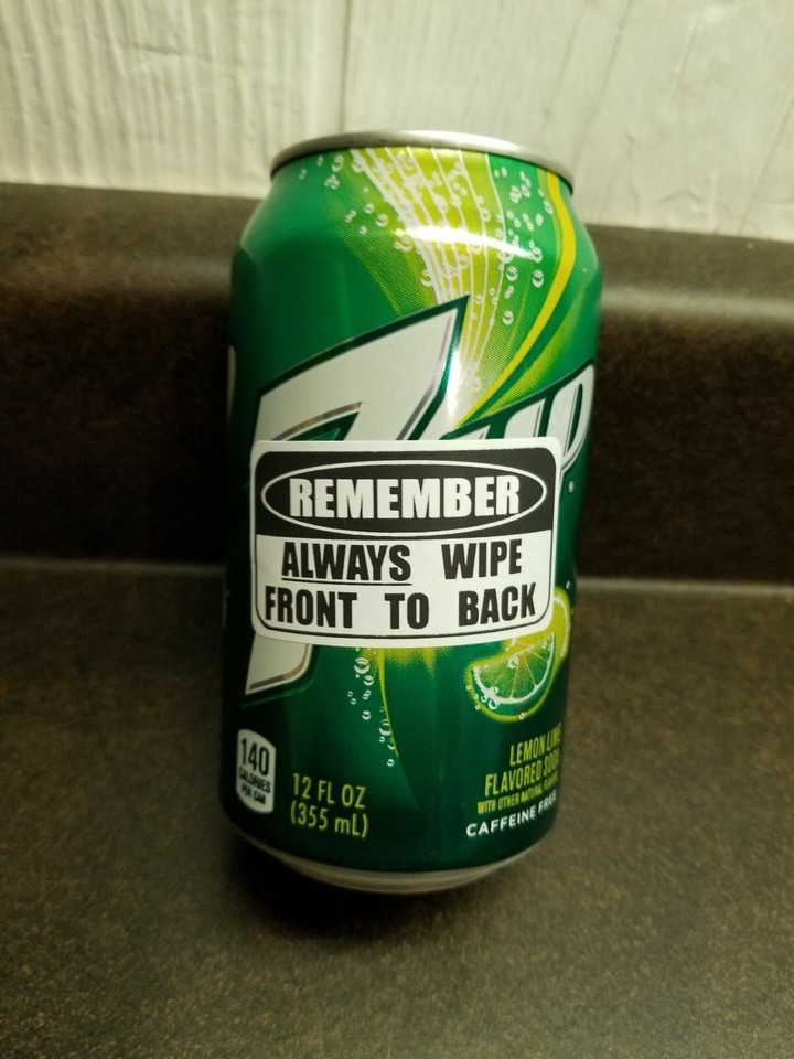 "Remember Always Wipe Front to Back" 25-500 Pack Labels decal gag joke ...
