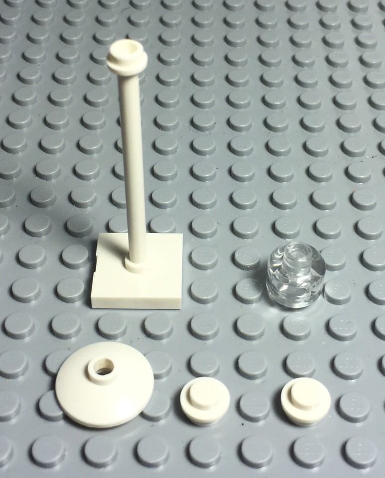 Lego 10 Prebuilt City White Light Lamp post / Modular Street Mini ...