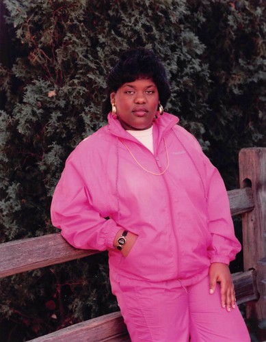 Vtg 1990s Outdoor Portrait Pretty African American Woman Posing Photo ...