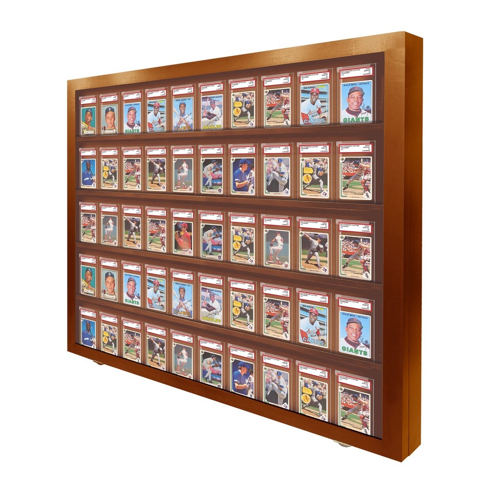 50 Graded Baseball Card Display Case - Fits PSA, Beckett Cards, Deep ...