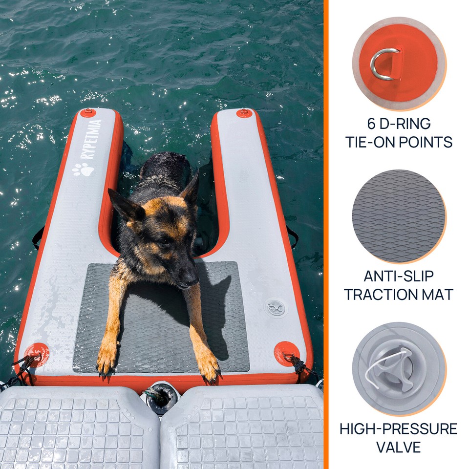 RYpetmia Large Inflatable Pup Plank Dog Water Ramp Pool Ramp Dog ...