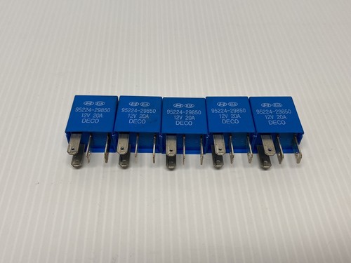 (5) OEM Kia Hyundai 95224-29850 4 Pin Relay Blue 12V 20A DECO | eBay