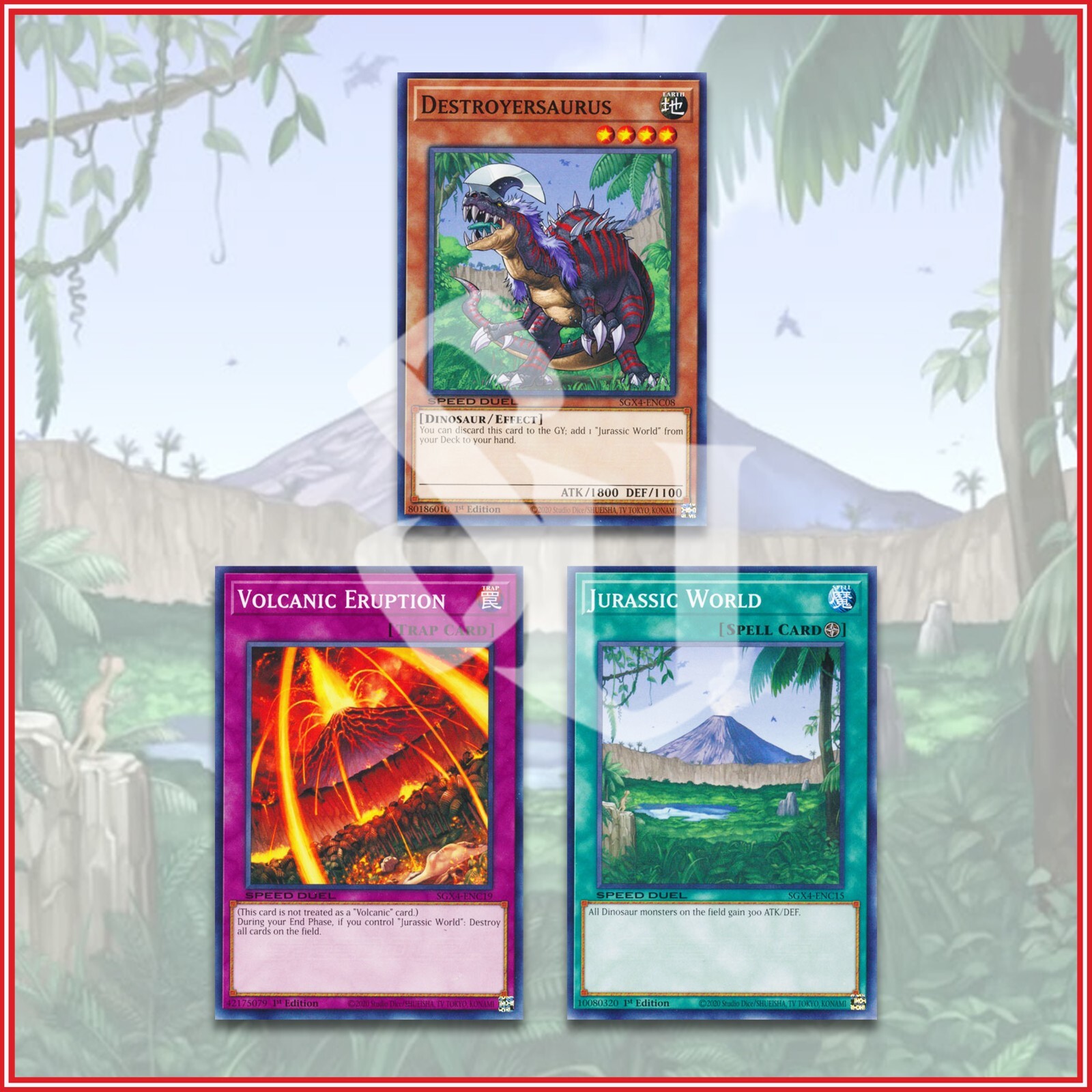 DESTROYERSAURUS VOLCANIC ERUPTION JURASSIC WORLD YuGiOh🔥 | eBay
