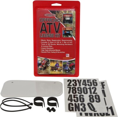 - ATV License/Registration Kit, White Plastic / Hardline - 2340W / FREE ...
