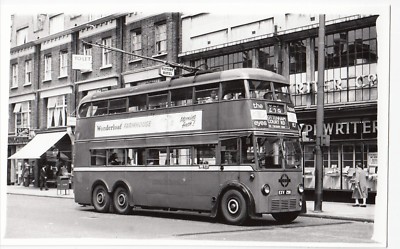 London Transport Trolleybus no 1281, EXV 281 On Route 629 PC Size BW ...