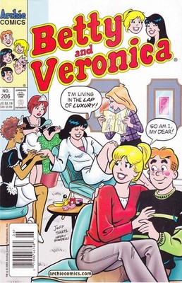 Betty and Veronica #206 (Newsstand) FN; Archie | French Maid cover - w ...