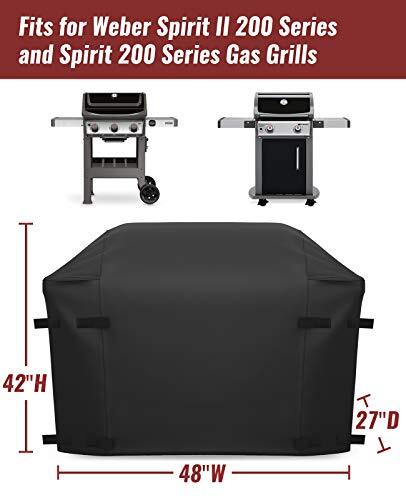 7138 Grill Cover for Weber Spirit II 2 Burner Grill, 48 Inch Grill ...