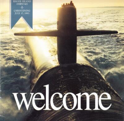 Submarine USS RHODE ISLAND SSBN-740 CHRISTENING CEREMONY Booklet | eBay