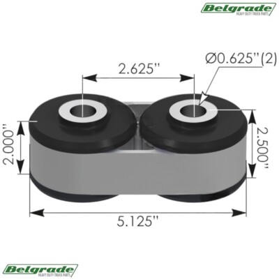 M17204 Cabin Mount Bushing for Volvo VNX 430 & VNX 630 Replaces 66001 ...