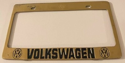 Vintage Volkswagen Booster License Plate Frame VW Bus Beetle HEAVY SOLD ...