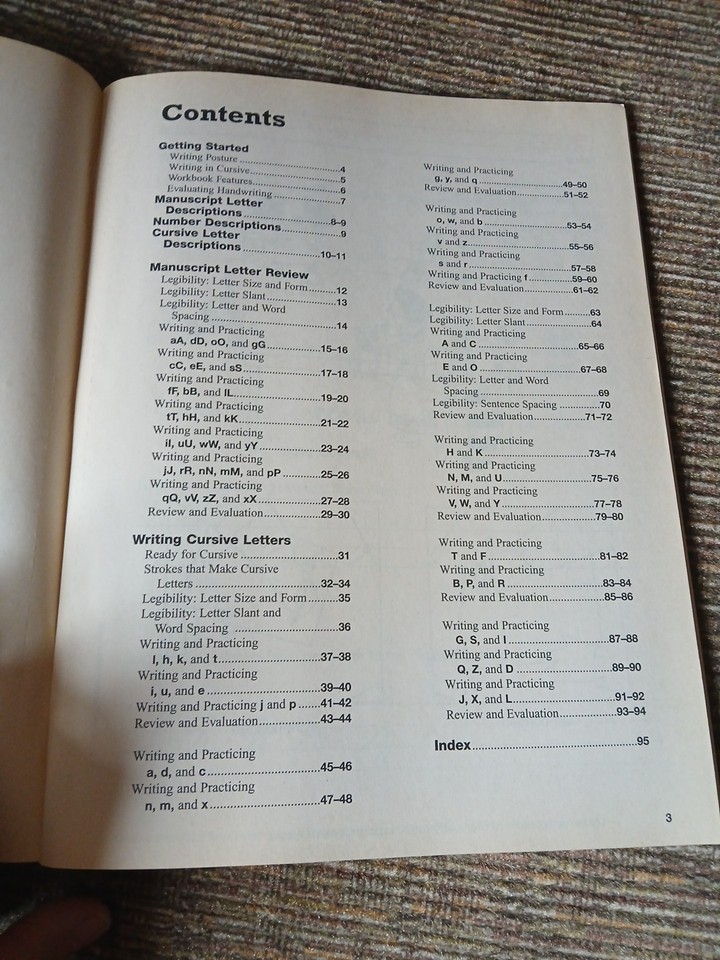 D'Nealian Handwriting Practice Review Workbook Scott Foresman, Grade 3 ...