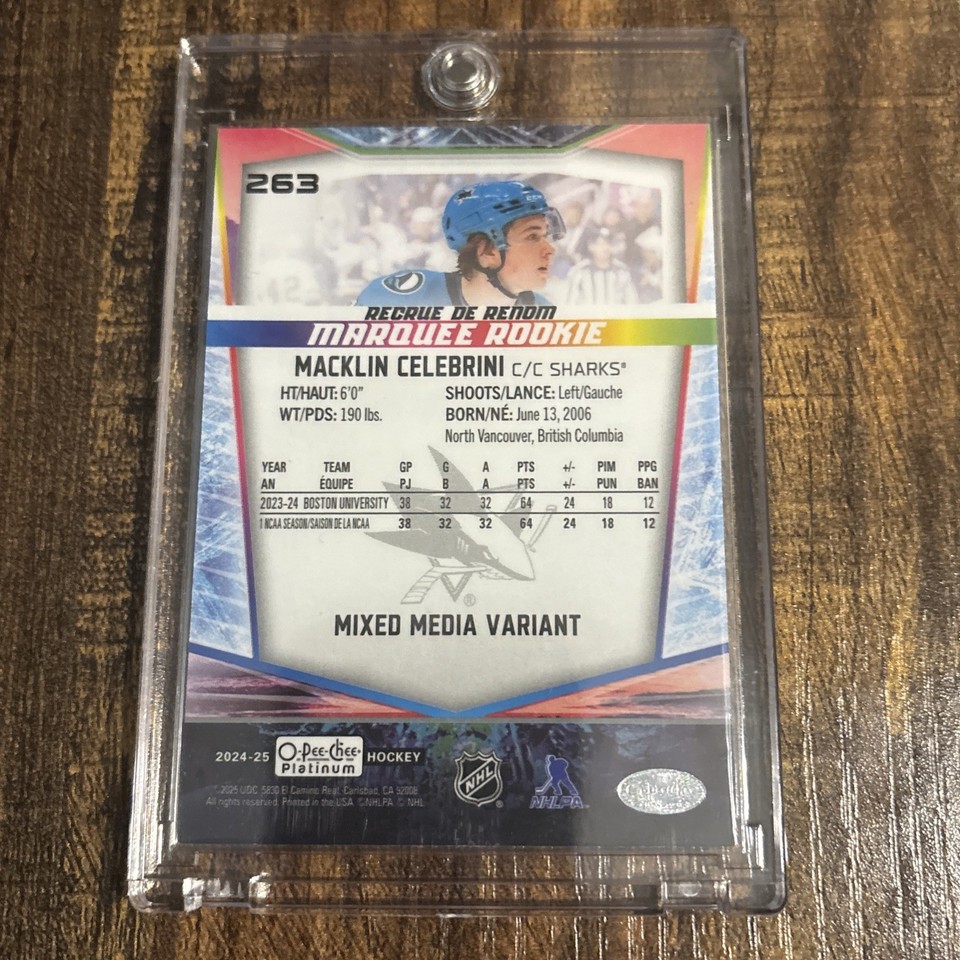 2024-25 O-Pee-Chee Platinum Mixed Media Macklin Celebrini SSP 30 or ...