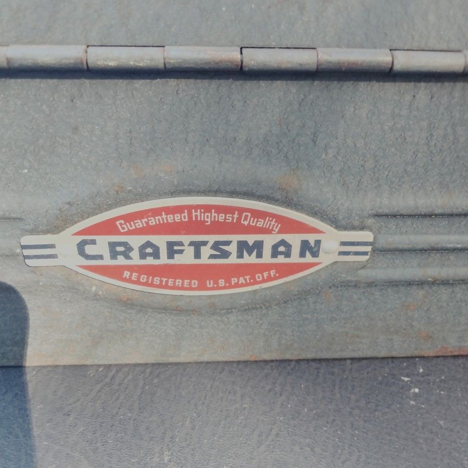 Vintage Craftsman Lunch Box Tombstone Dome Style Metal Tool Box with ...