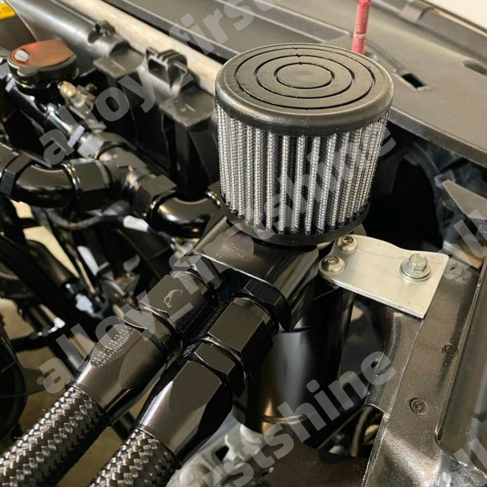 Universal Top Loader Billet Oil Catch Can Dual -10AN Port LSX NEW | eBay