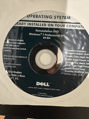 Windows 7 Reinstallation DVD Dell no product key | eBay