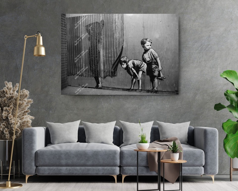 Banksy Lady Shower Classic Street Wall Design Banksy Painting Canvas ...