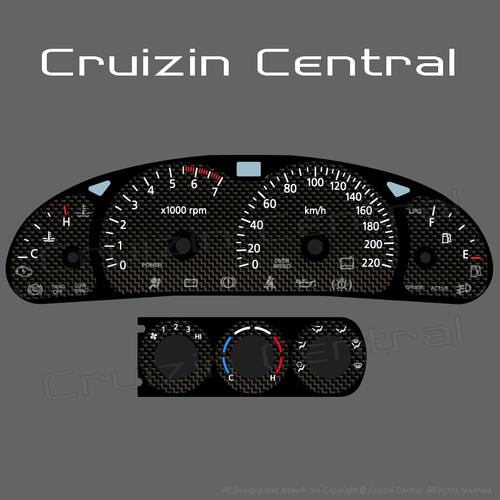 Plastic COLOUR DIALS for Holden Commodore VT VU VX HSV gauge speedo ...