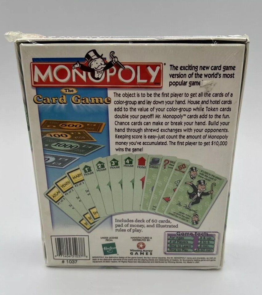 Vintage MONOPOLY: The Card Game 2000 #1037 NEW SEALED | eBay
