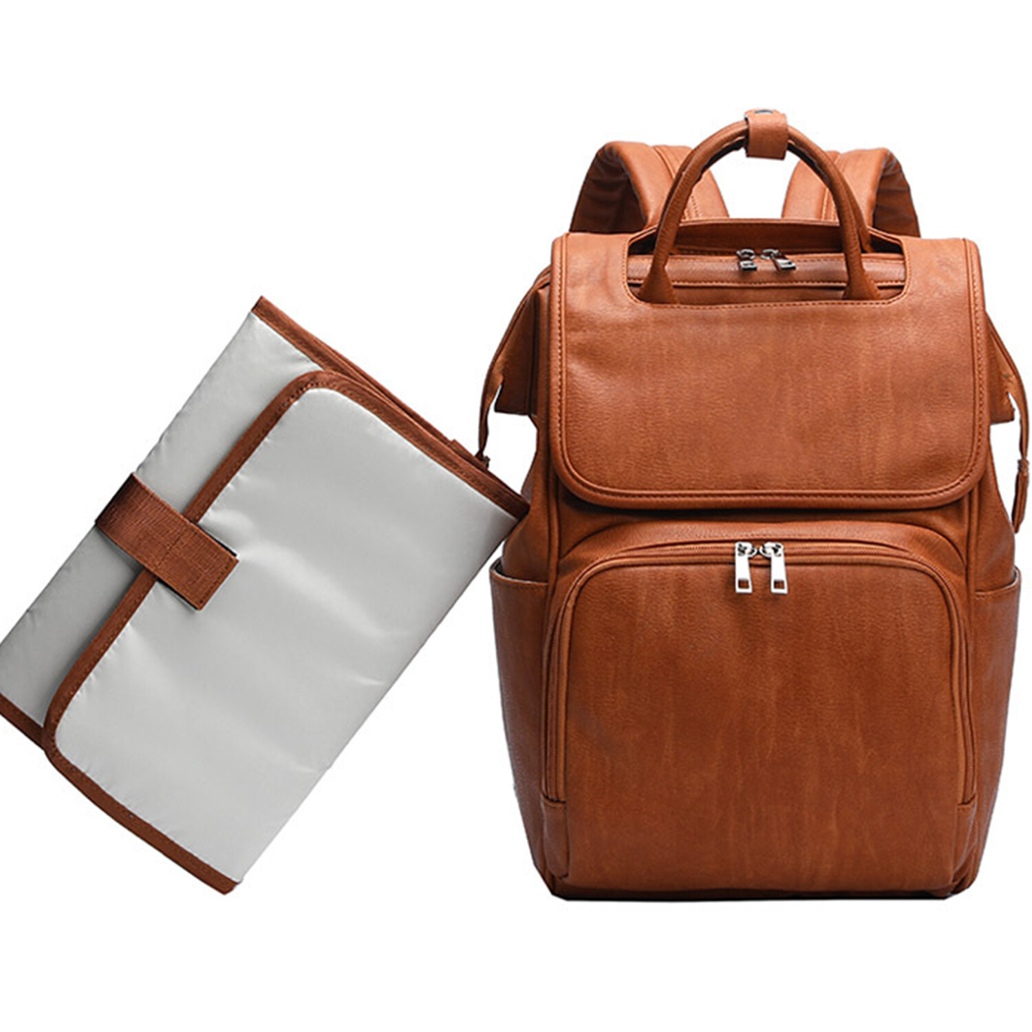 Diaper Backpack Fashion Diaper Bag Maternity Newborn Baby Back Pack PU ...