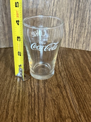(1) Vintage LIBBEY COCA COLA Drinking Glass Clear Glass with White Logo ...