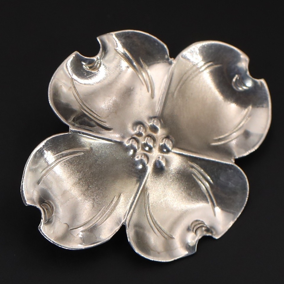 VTG Sterling Silver - STUART NYE Art Deco Dogwood Flower Brooch Pin - 2 ...