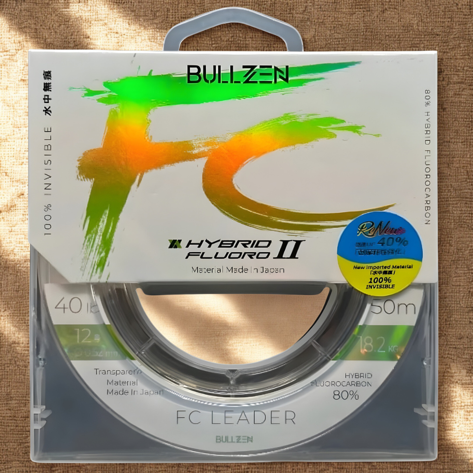 Bullzen DFC Invisible Premium Leader Fishing Line 50m 80% Fluorocarbon ...