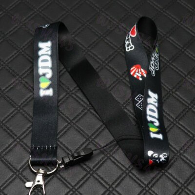 Black Love JDM Car Neck Strap Lanyard Keyring Key Chain Cellphone for ...