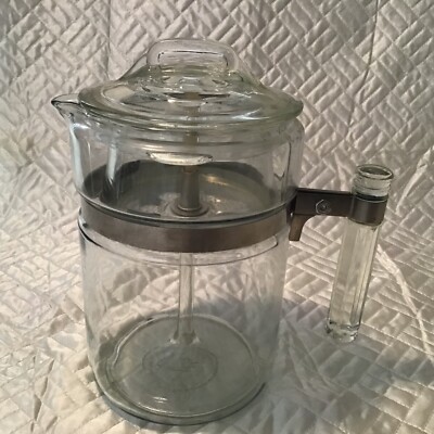 VINTAGE PYREX GLASS PERCOLATOR COFFEE POT FLAMEWARE | eBay