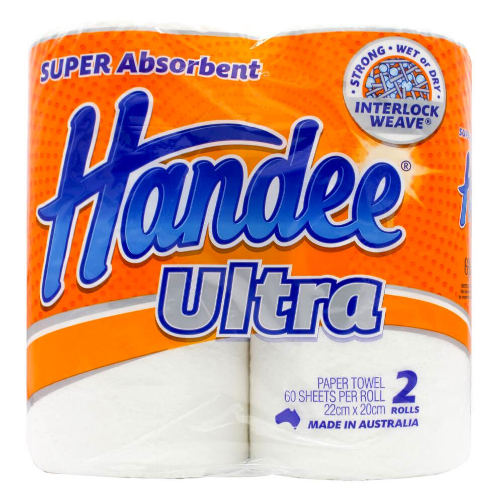 12pc Handee Ultra Super Absorbent 60 Sheets Paper Towel - White 22.5x20 ...