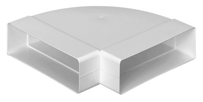 204mm x 60mm HORIZONTAL 90 PLASTIC RECTANGULAR FLAT CHANNEL DUCTING ...