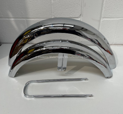 NORTON COMMANDO CHROME MUDGUARD SET WITH STAYS - UK SUPPLIED | eBay