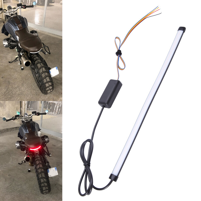 Motorcycle LED Strip Sequential Universal Turn Signals Brake Stop Tail ...