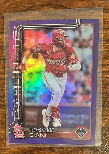2025 Topps Series 1 Michael Siani #289 Purple Foil /250 - Cardinals | eBay