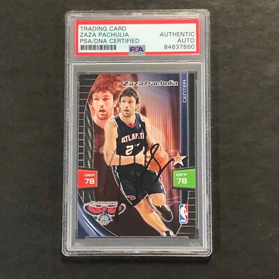 2009-10 Panini XL Adrenalyn Zaza Pachulia Signed Card AUTO PSA Slabbed ...