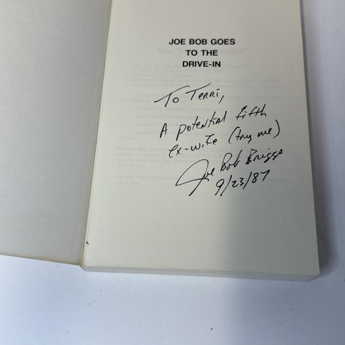 Joe Bob Goes To The Drive-In by Joe Bob Briggs Signed 1987 Paperback ...