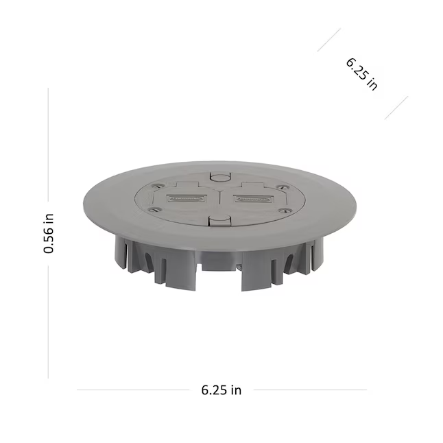 HUBBELL Raco 6299 Low Profile Floor Box Cover Kit Flush Duplex Non ...