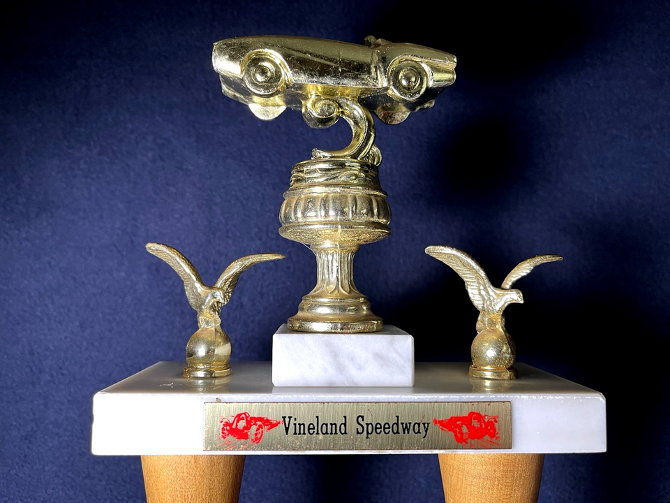 Vintage 1960's Vineland Speedway New Jersey Drag Racing Trophy | eBay