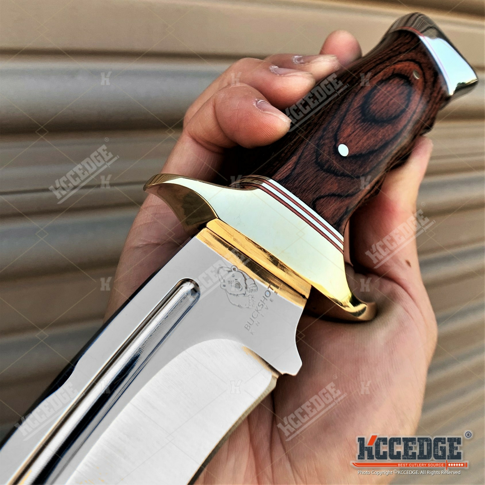 12" FIXED BLADE Hunting Knife Wood Handle SURVIVAL Knife Camping Knife ...